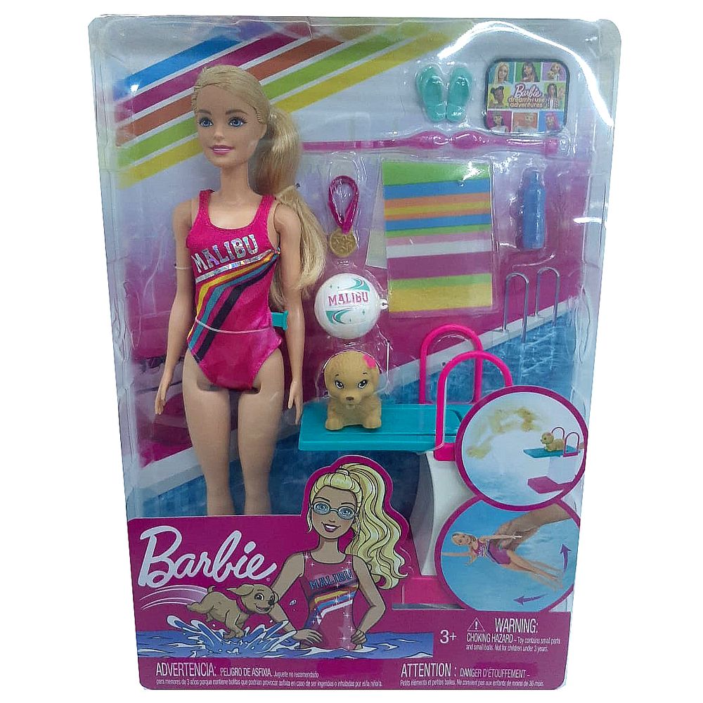GHK23 BB BONECA BARBIE DREAMHOUSE ADVENTURES NADADORA - Semaan Loja de ...